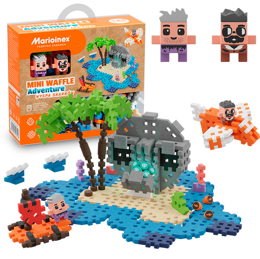 Mini Wafle Klocki konstrukcyjne Wyspa Skarbów 148 el. Marioinex MX 2022 ...